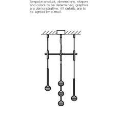 Vibia Algorithm 0865 LED pendant lamp made of blown glass